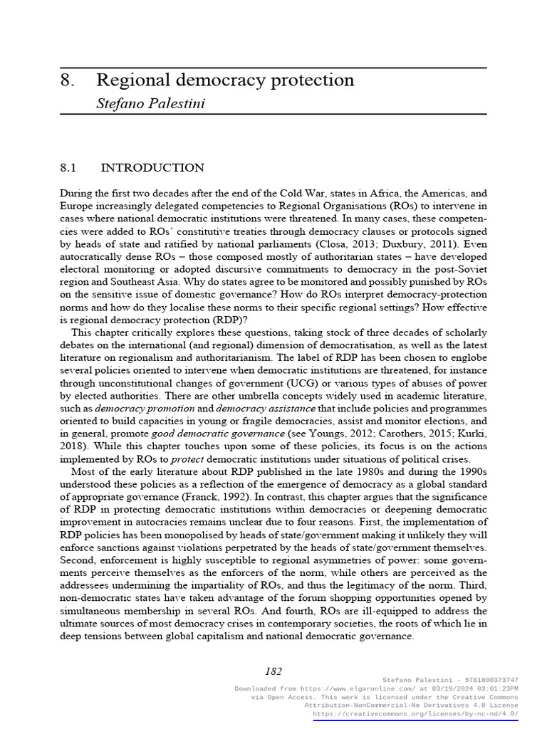 Regional Democracy Protection | PDF | Democracy | Political Ideologies
