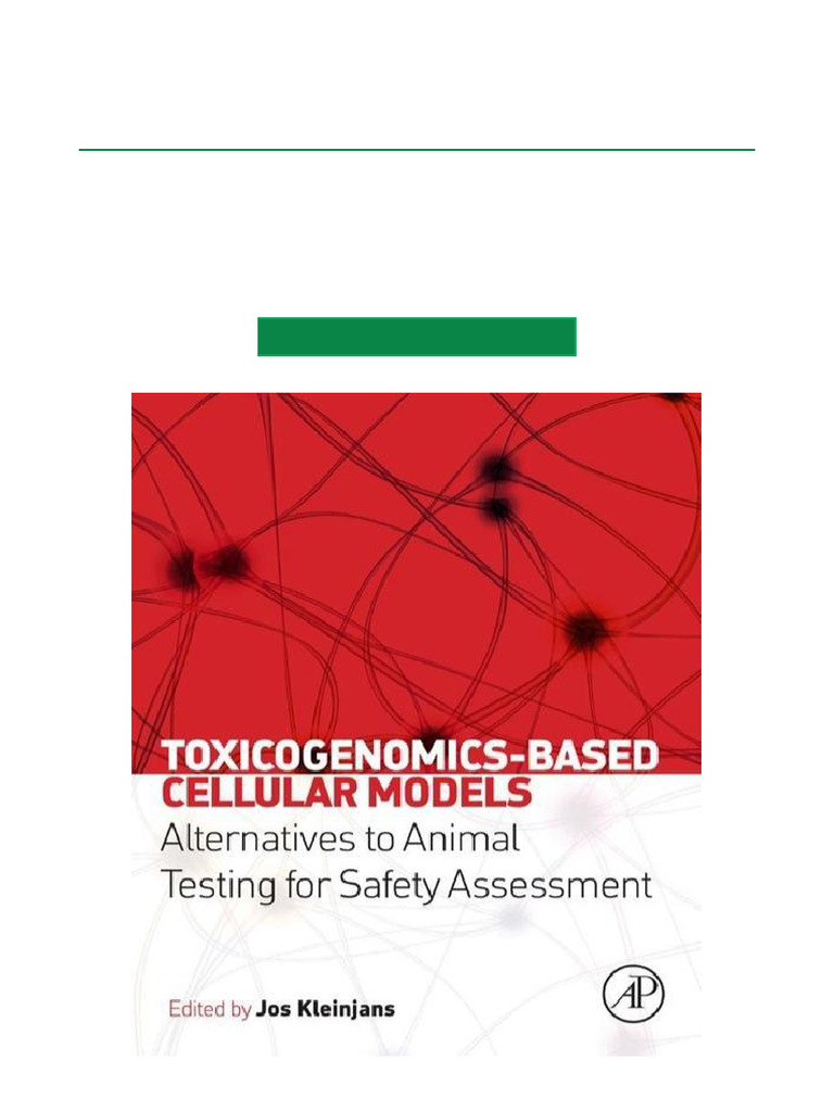 New Release Toxicogenomics Based Cellular Models Alternatives To Animal ...