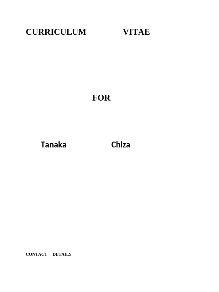 Tanaka Chiza's Teaching CV | PDF