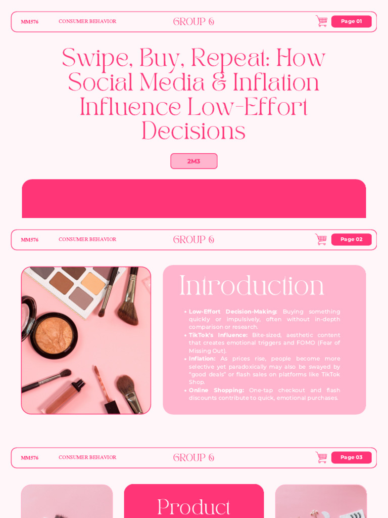 Pink Minimal Makeup Presentation PDF | PDF | Consumer Behaviour | Behavior
