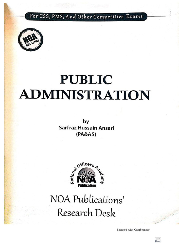 NOA Public Administration | PDF