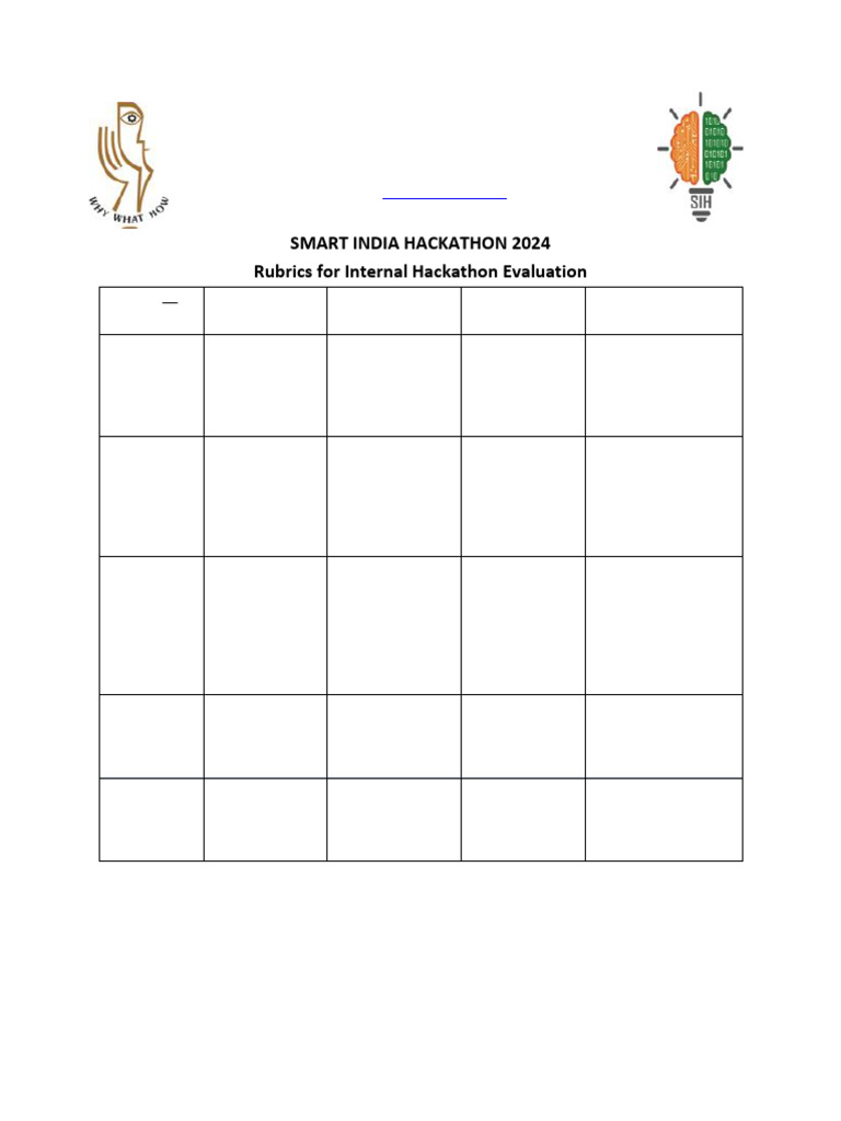Rubrics For Internal Hackathon Evaluation | PDF | Evaluation