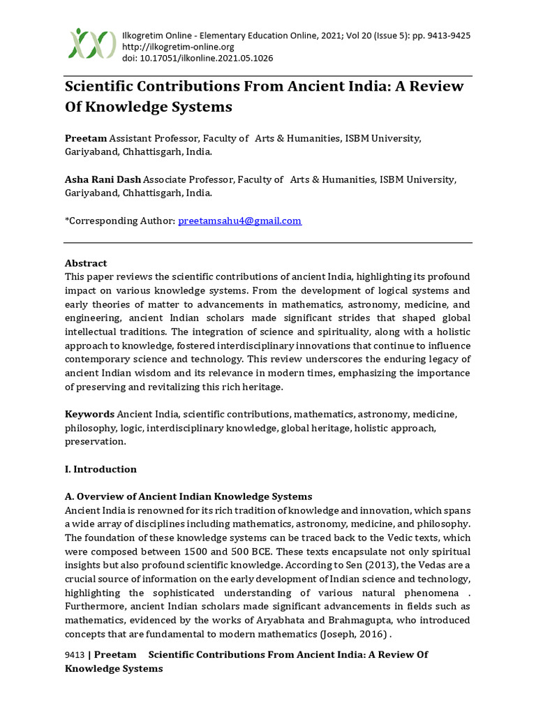 Ancient India's Scientific Contributions | PDF | Ayurveda | Trigonometry