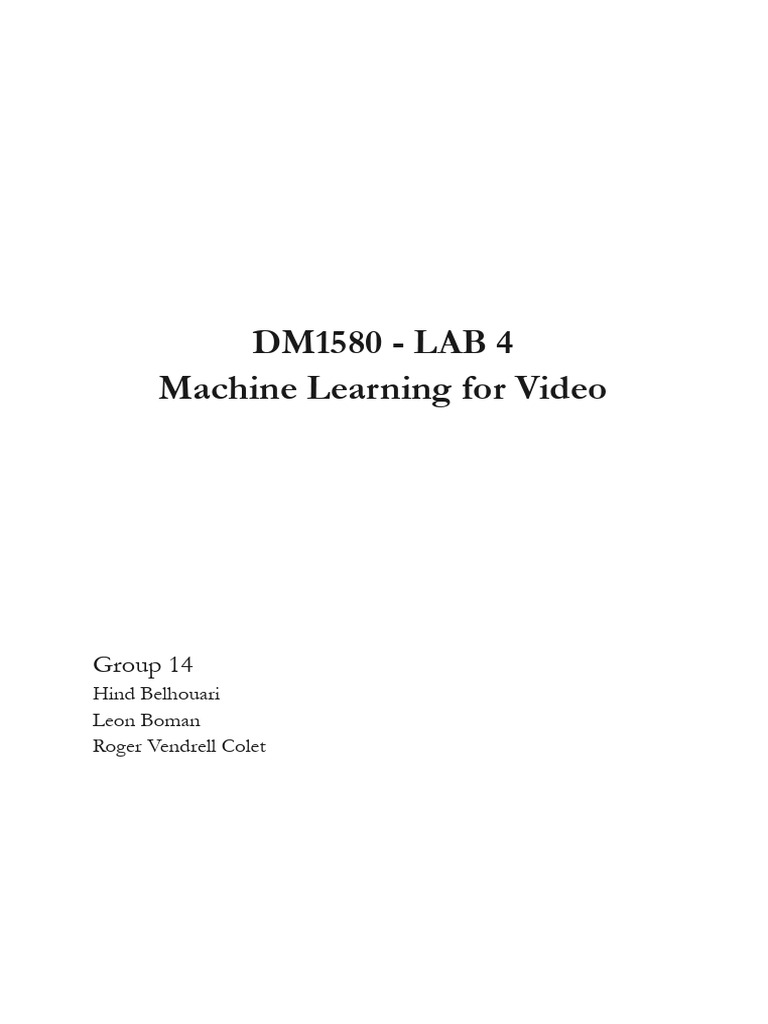 DM1580 - LAB 4 Machine Learning Video | PDF | Principal Component Analysis | Eigenvalues And ...