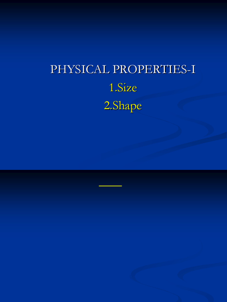 PG Lec 3 Physical Properties 2019-20 | PDF | Geometric Objects | Geometry