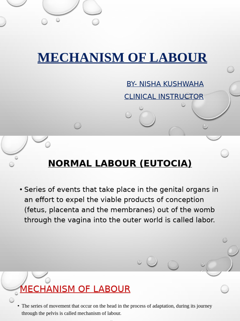 Mechanism of Labour | PDF | Pelvis | Childbirth