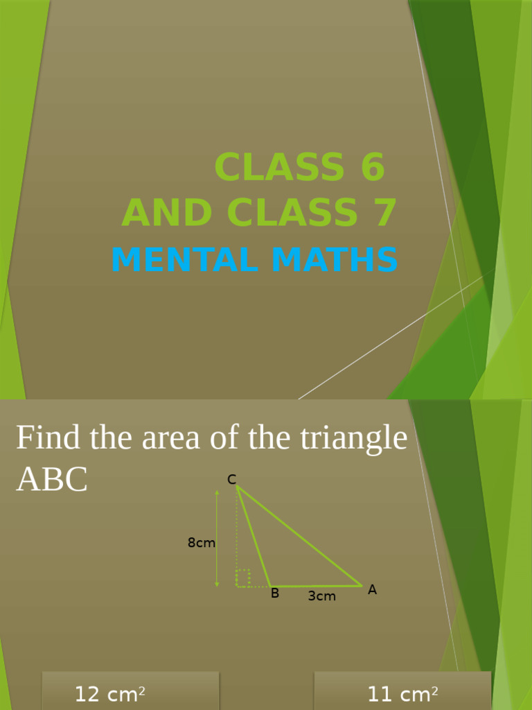 Class 6 and 7 Mental Maths | PDF