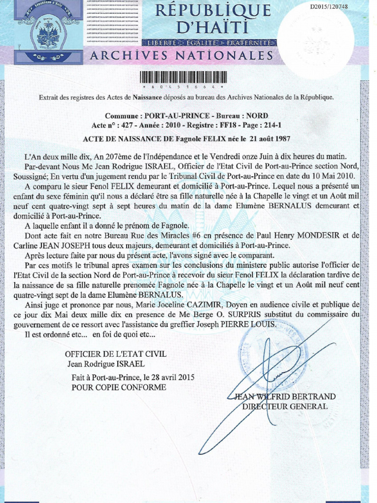 Extrait D'archive Fagnole | PDF