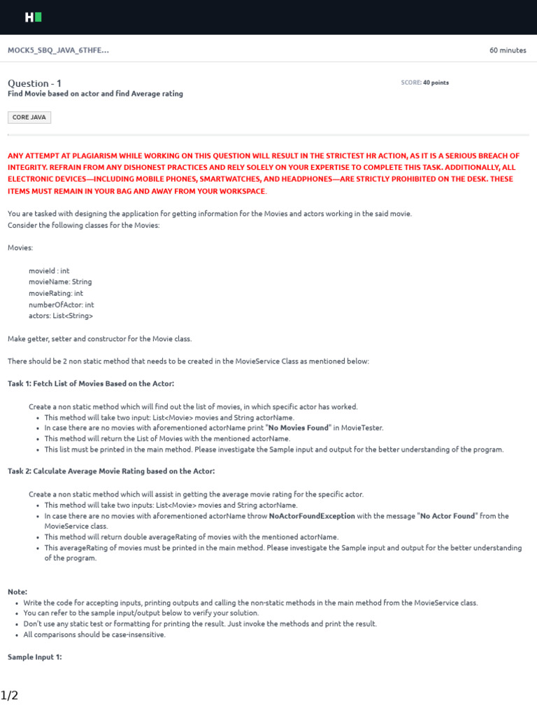 Mock5 SBQ Java 6thfeb2025 Pune With Answers | PDF | Computer Science ...