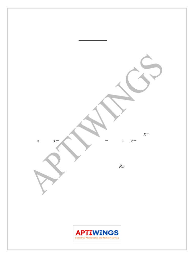 Snu Mock Test 1 Answer Key | PDF | Profit (Economics) | Speed