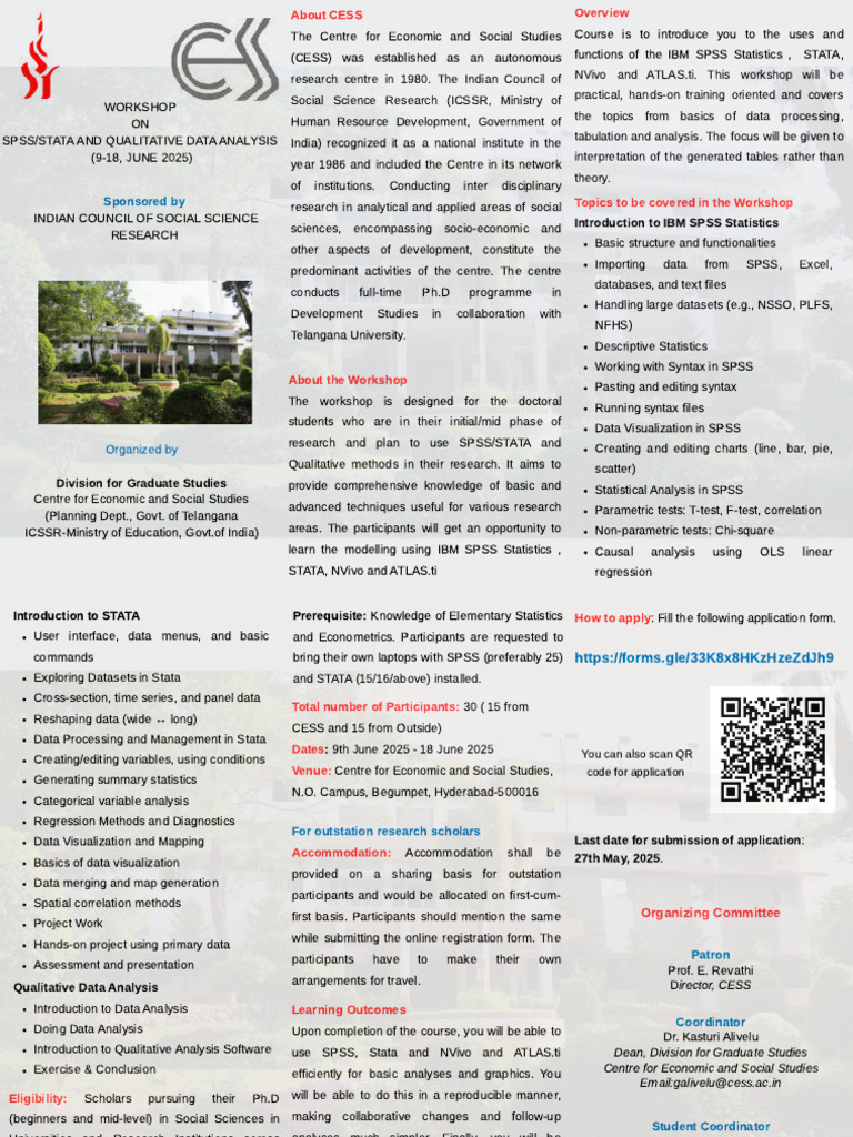 CESS Workshop On SPSS STATA and Qualitative Data Analysis | PDF | Spss ...
