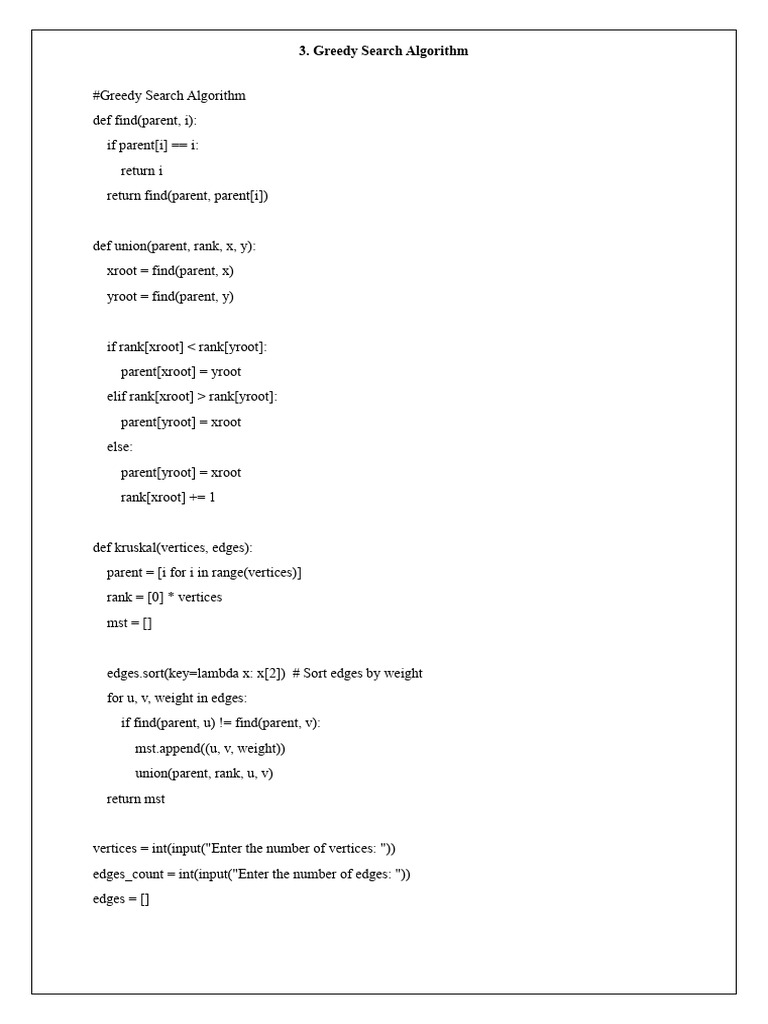 3rd_Greedy Search Algorithm | PDF