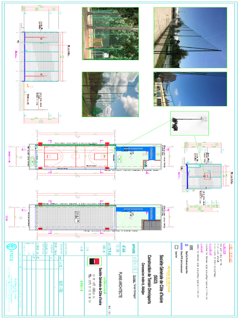 AO 01.03.Terrain Omnisport Basket - Plan Architectes | PDF