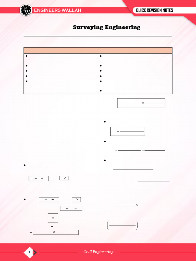 Surveying Techniques and Instruments Guide | PDF | Surveying | Rotation