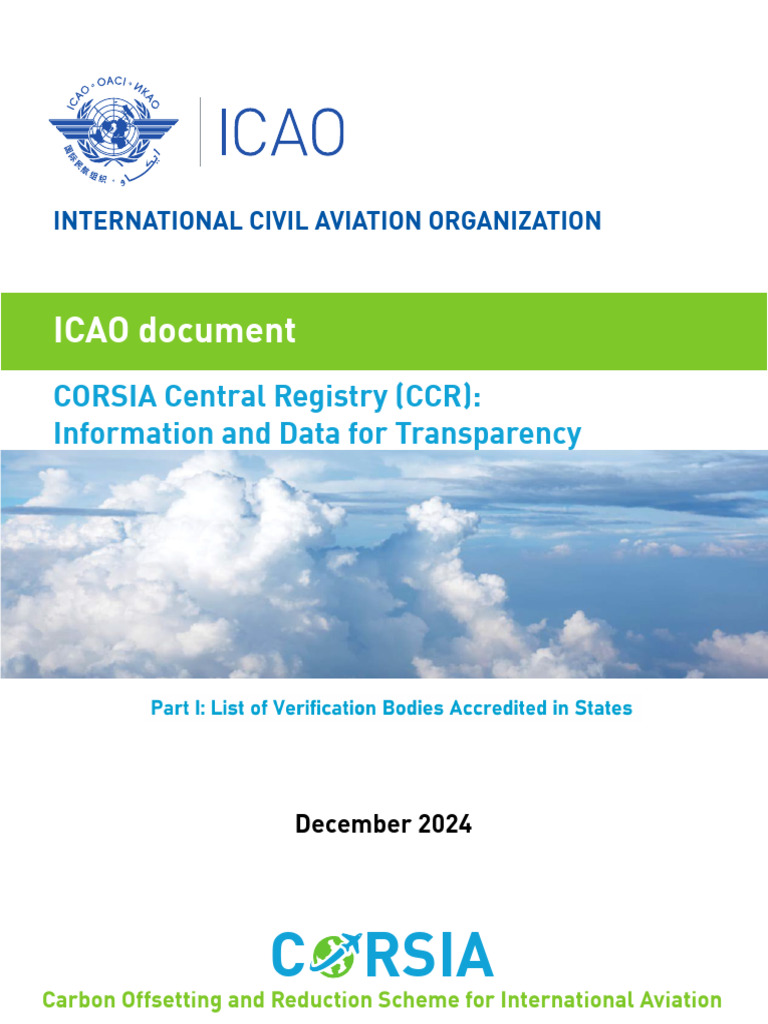CORSIA Central Registry: Verification Bodies | PDF | Civil Aviation ...