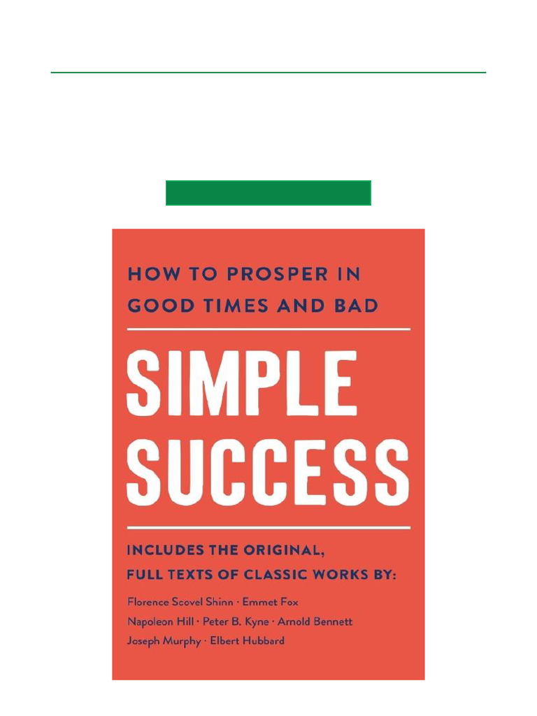 Secure Copy Simple Success How To Prosper in Good Times and Bad ...