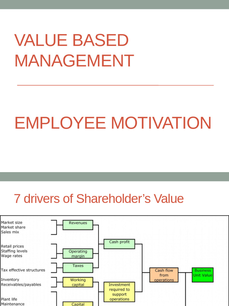 Value-Based Management & Employee Motivation | PDF | Behavioural ...