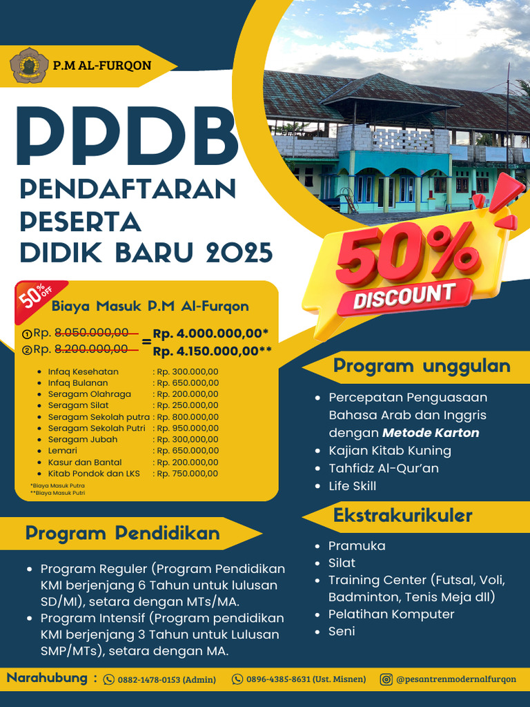 Biru Kuning Modern Pendaftaran Siswa Baru A4 Dokumen - 20250412 - 133721 - 0000 | PDF