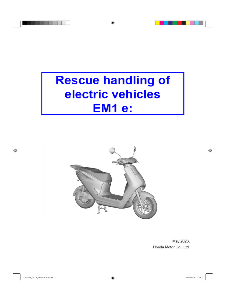 52GJK00 EM1 e Rescue Manual Print | PDF | Electrical Wiring | Switch