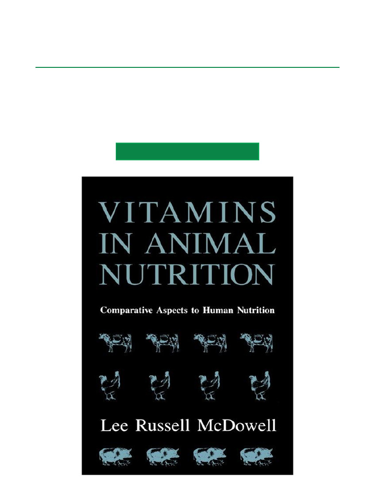 Etextbook Vitamins in Animal Nutrition Comparative Aspects To Human ...