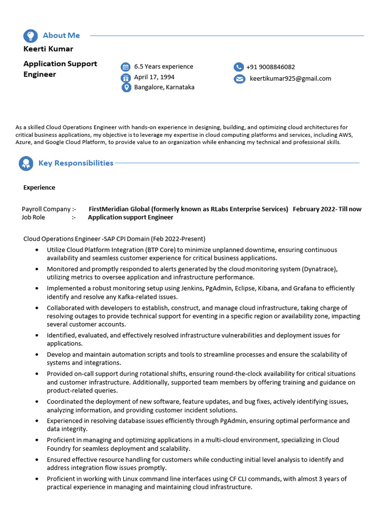 Keerti_resume.pdf 4 1 | PDF | Cloud Computing | Postgre Sql