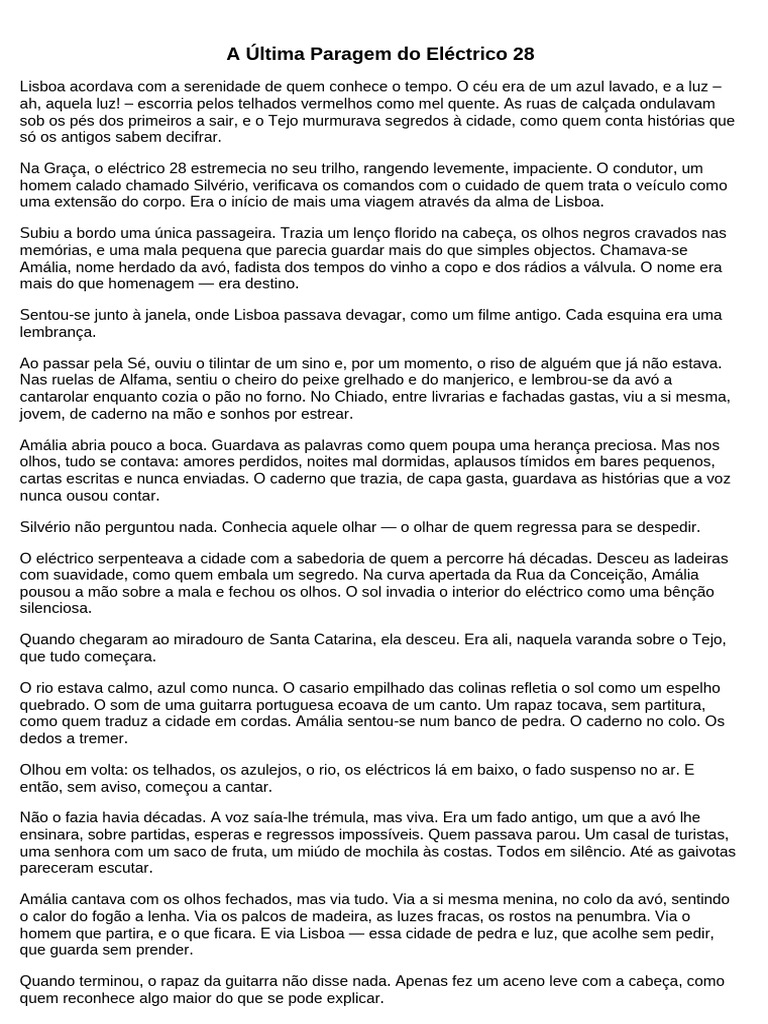 A Última Paragem Do Eléctrico 28 - Leonel Teves | PDF | Lisboa