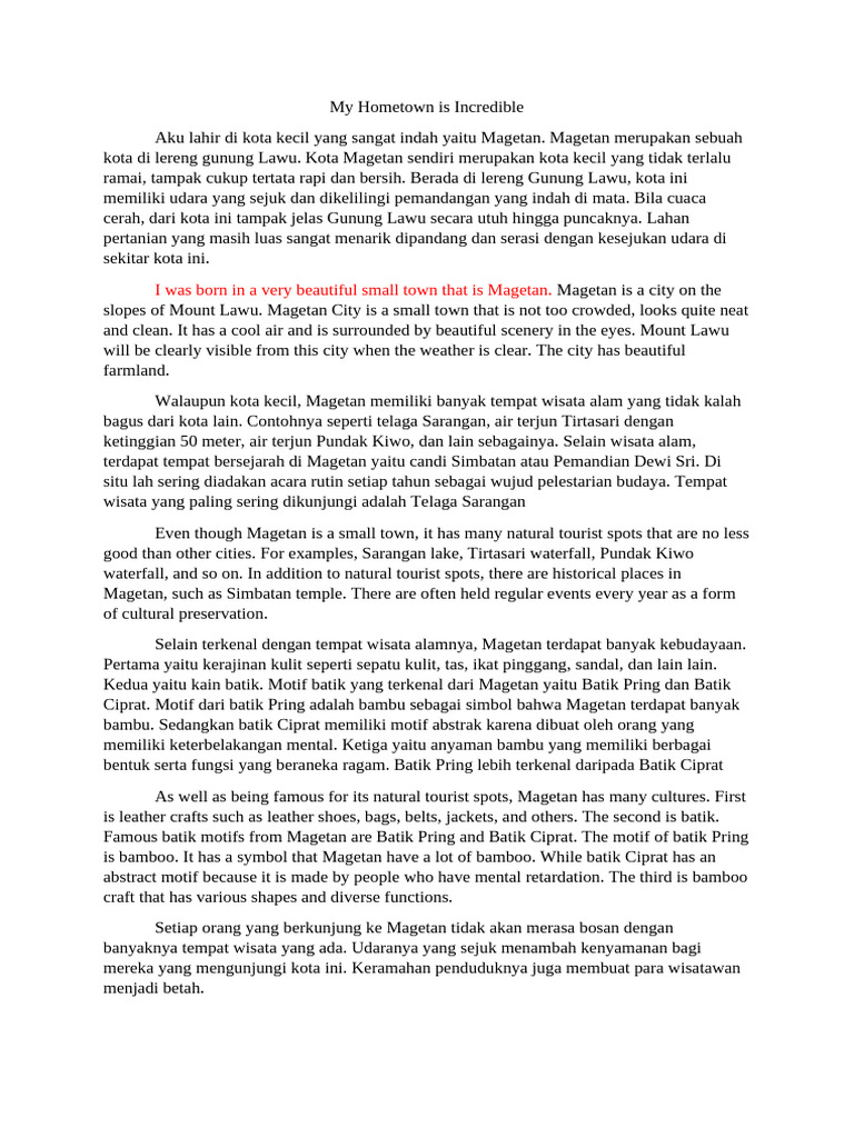 Tugas Writing 1 Teks Deskripsi | PDF