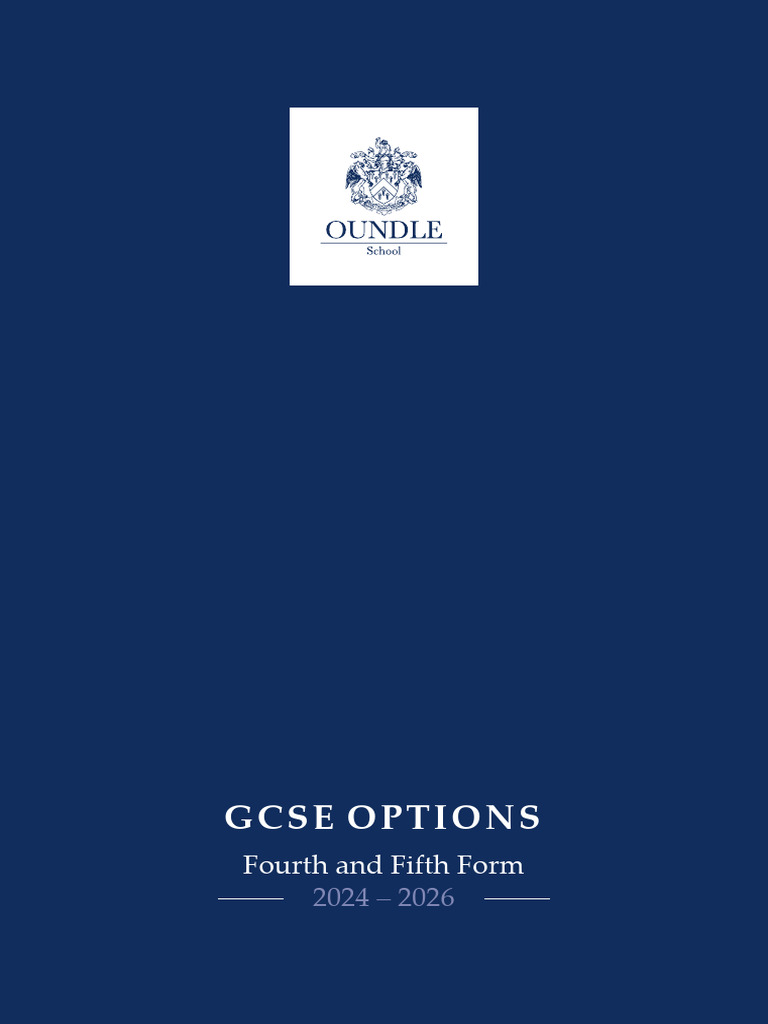 GCSE Options Guide for 2024-2026 | PDF