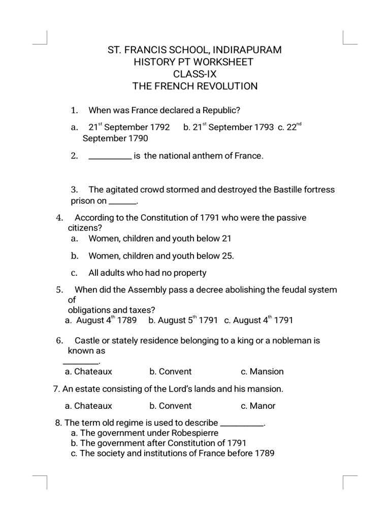 HISTory THE FRENCH REV | PDF