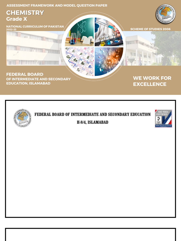 Final Assessment Framework + Model Question Paper Chemistry SSC-II | PDF | Educational ...