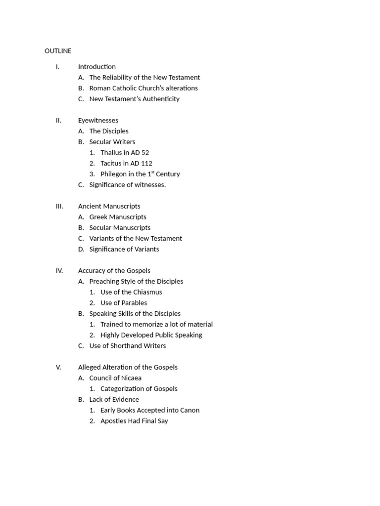 Outline of Apologetics | PDF