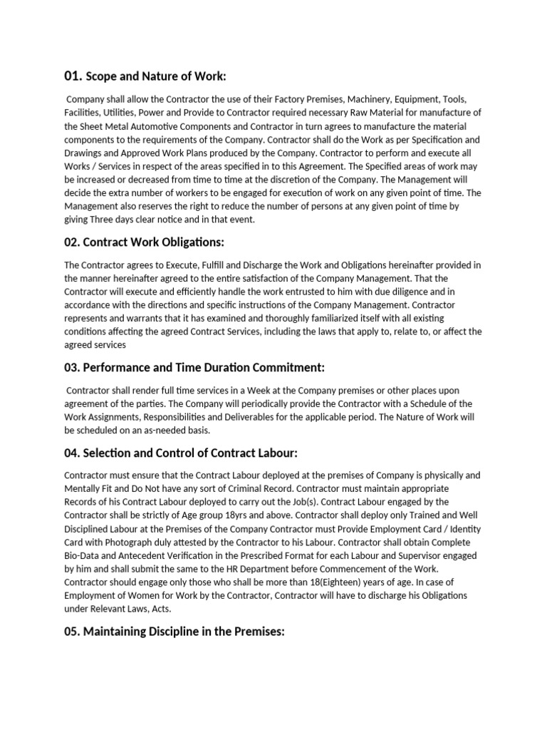 Point of Agreement of Labour. | PDF | Employment | Wage