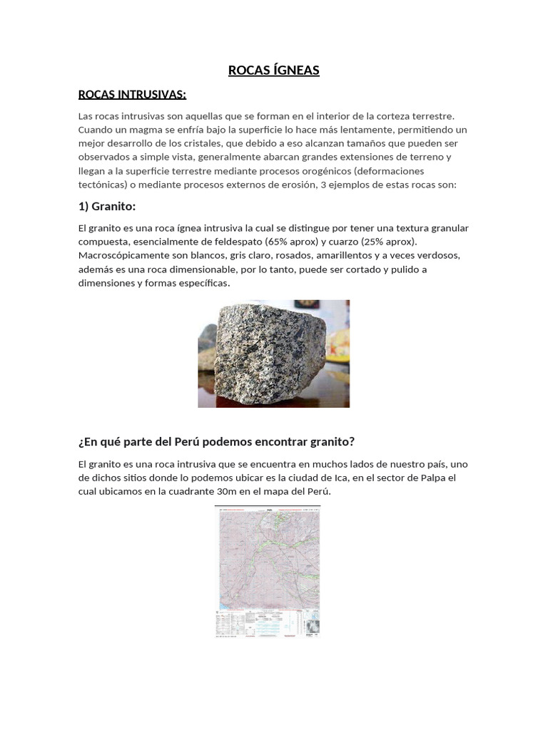 Rocas Ígneas | PDF | Roca ígnea | Granito