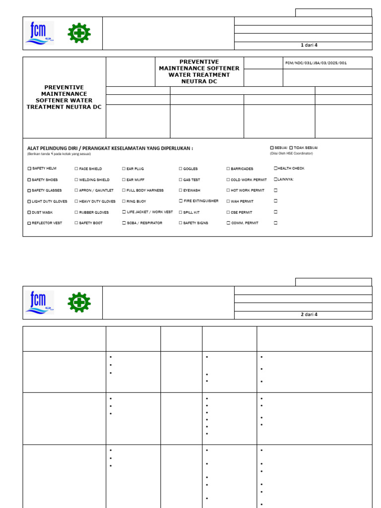 Mulia - Preventive Maintenance Softener Water Treatment Neutra DC | PDF