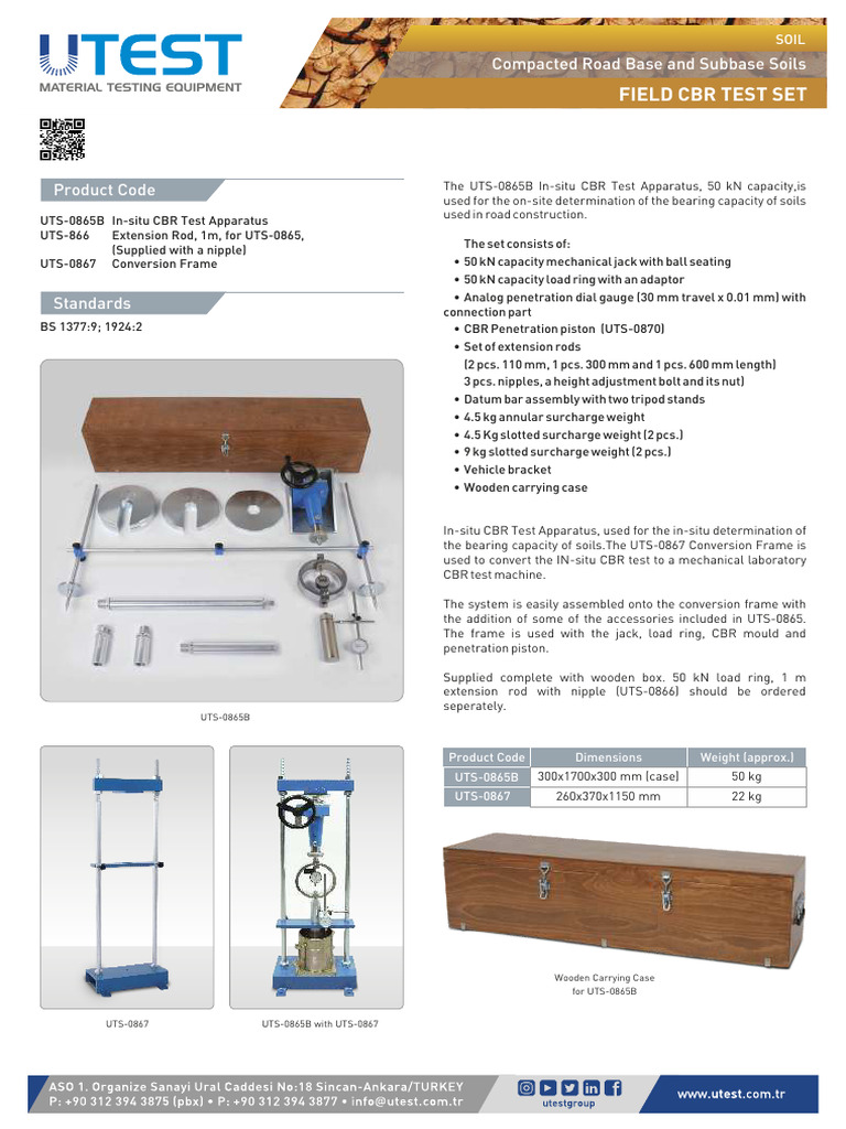 Field CBR Test Equipment Overview | PDF