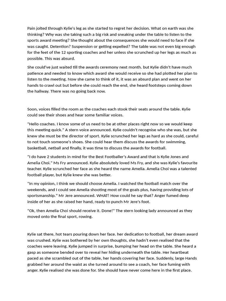 Pain Jolted Through Kylie | PDF