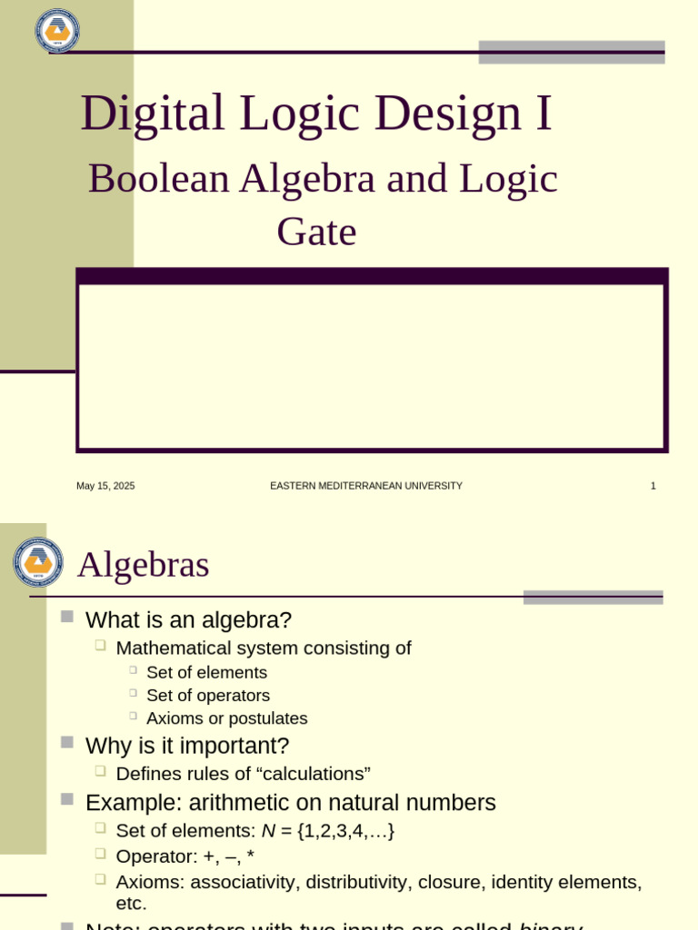Chapter 2 Boolean Algebra and Logic Gates | PDF | Boolean Algebra ...