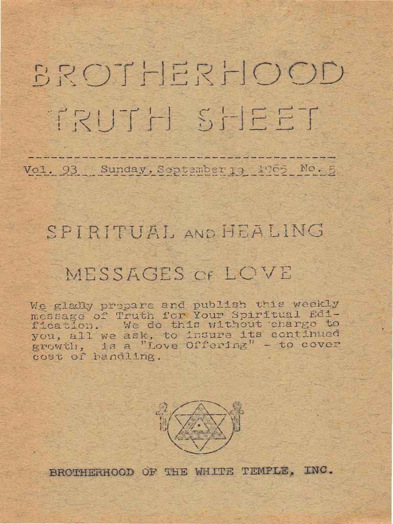 BWT Truth Sheet Ns v93 n5 Sep 19 1965 | PDF