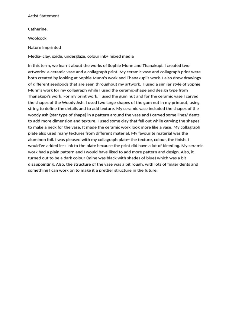 art statement | PDF