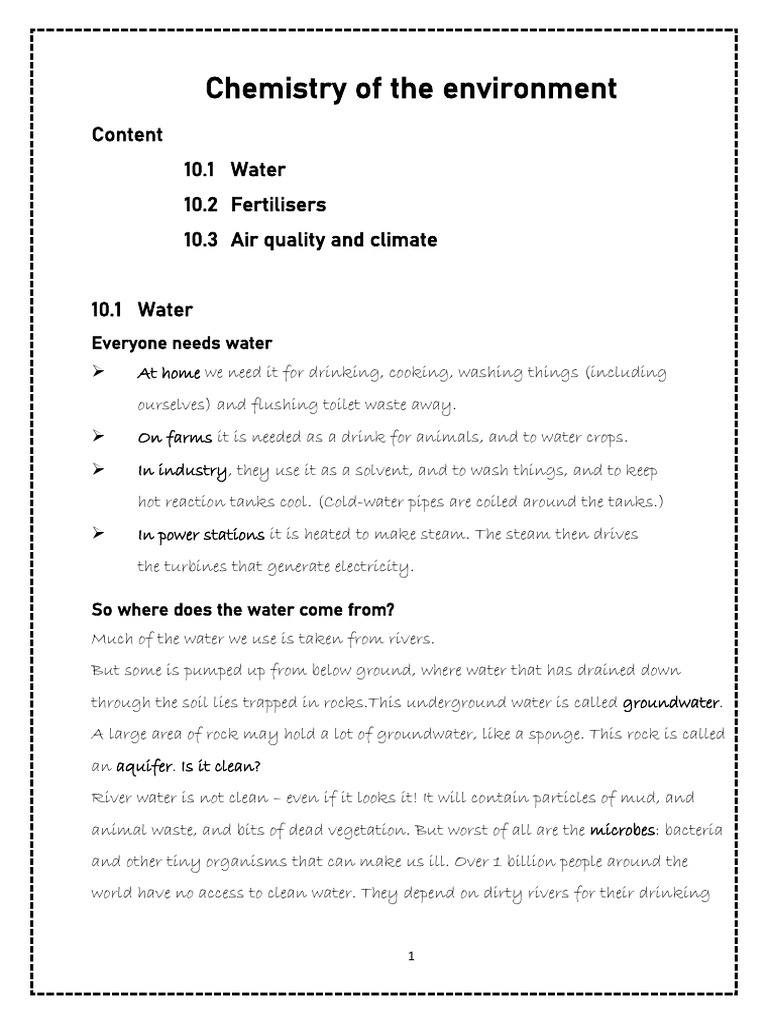 Environmental Chemistry Overview | PDF | Climate Change | Smog