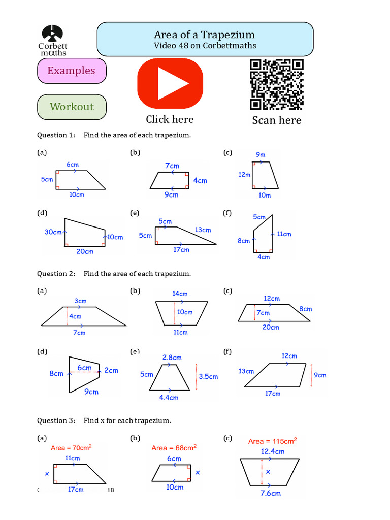 Area of A Trapezium | PDF