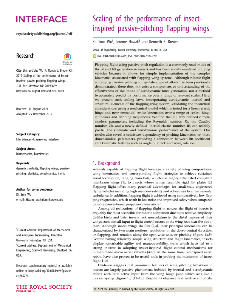 2019-RSif-Scaling of The Performance of Insect Inspired Passive ...