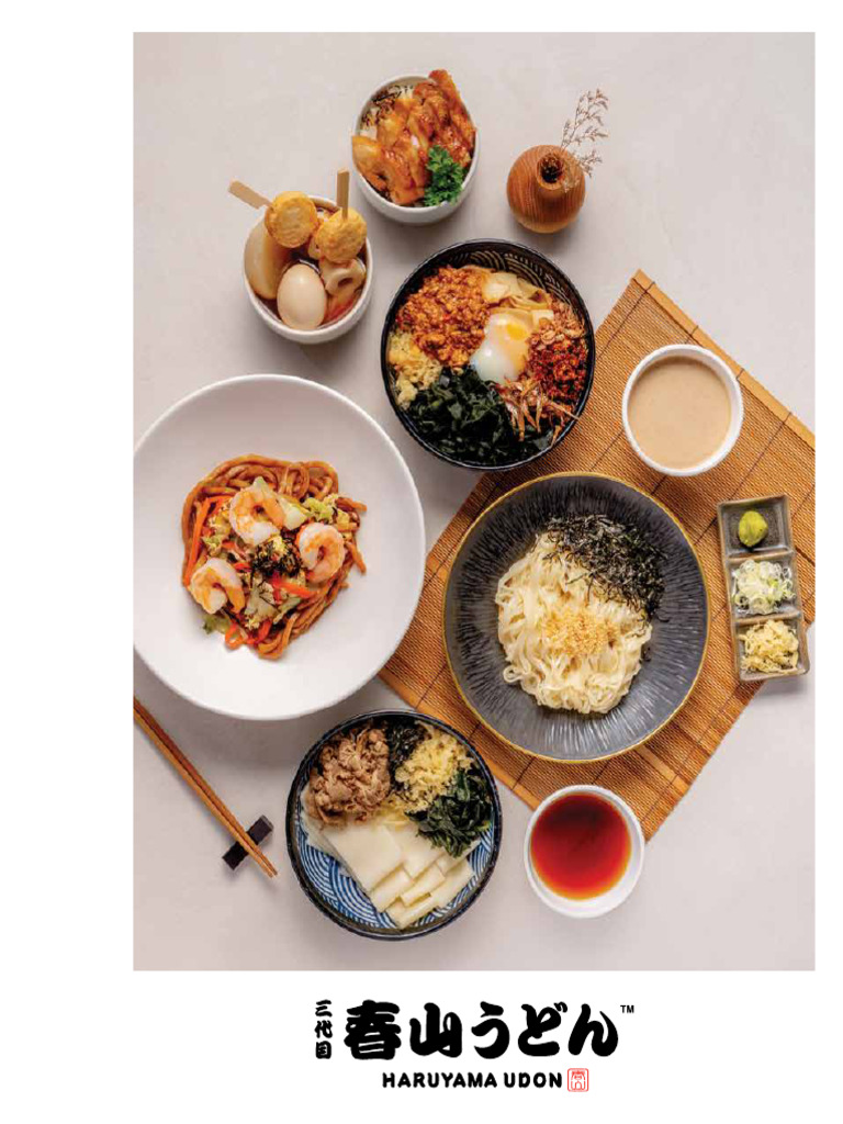 Haruyama Udon Menu | PDF