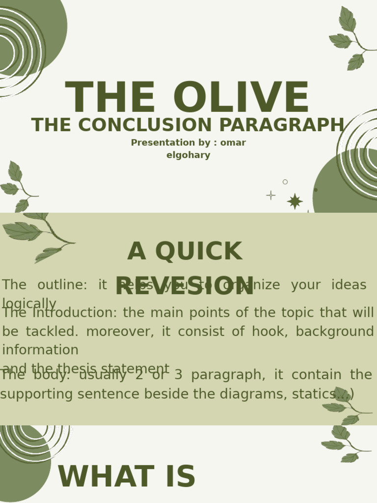 Conclusion Paragraph | PDF
