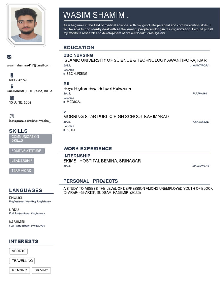 Wasim Shamim Resume | PDF
