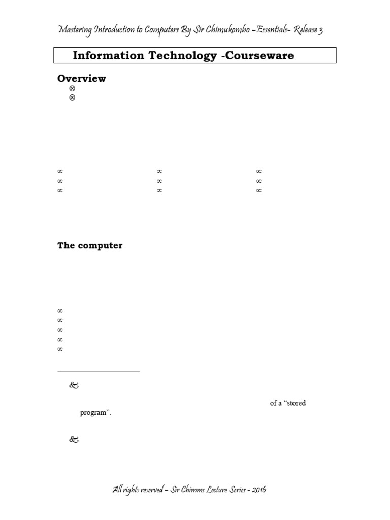 Intro To Computers Module 2016 | PDF | Computer Data Storage | Byte