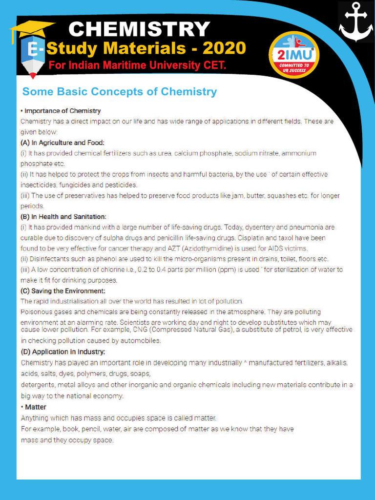 Some Basic Concepts of Chemistry | PDF