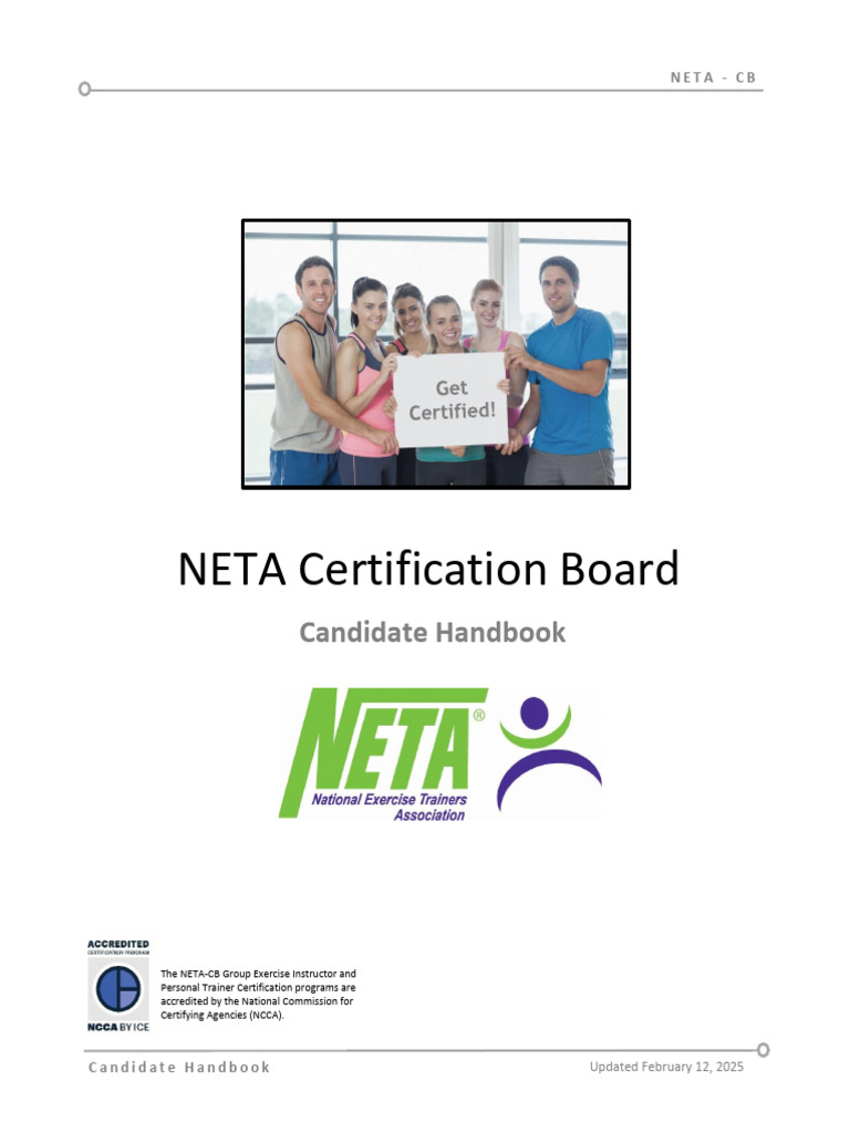 NETA Candidate Handbook Overview | PDF | Personal Trainer | Physical ...