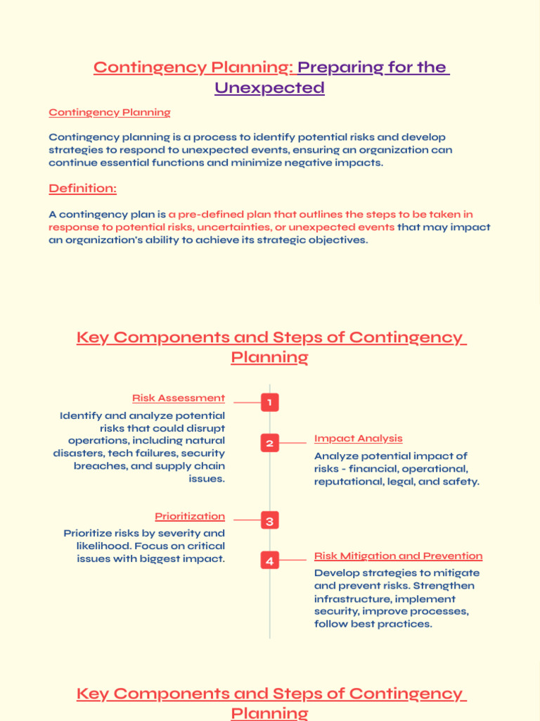 Contingency Planning Preparing For The Unexpected | PDF | Risk ...