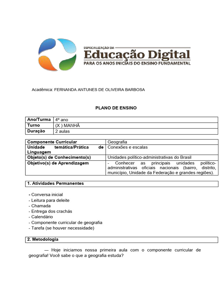 Atividade Criar - Recursos e Interfaces Interdisciplinares Digitais No Ensino | PDF | Geografia ...